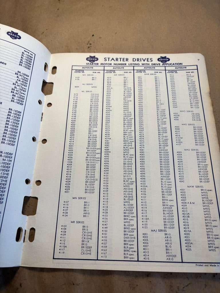 1927-1956 Arrow Starter Drives catalog – Andrew's Automotive Archaeology