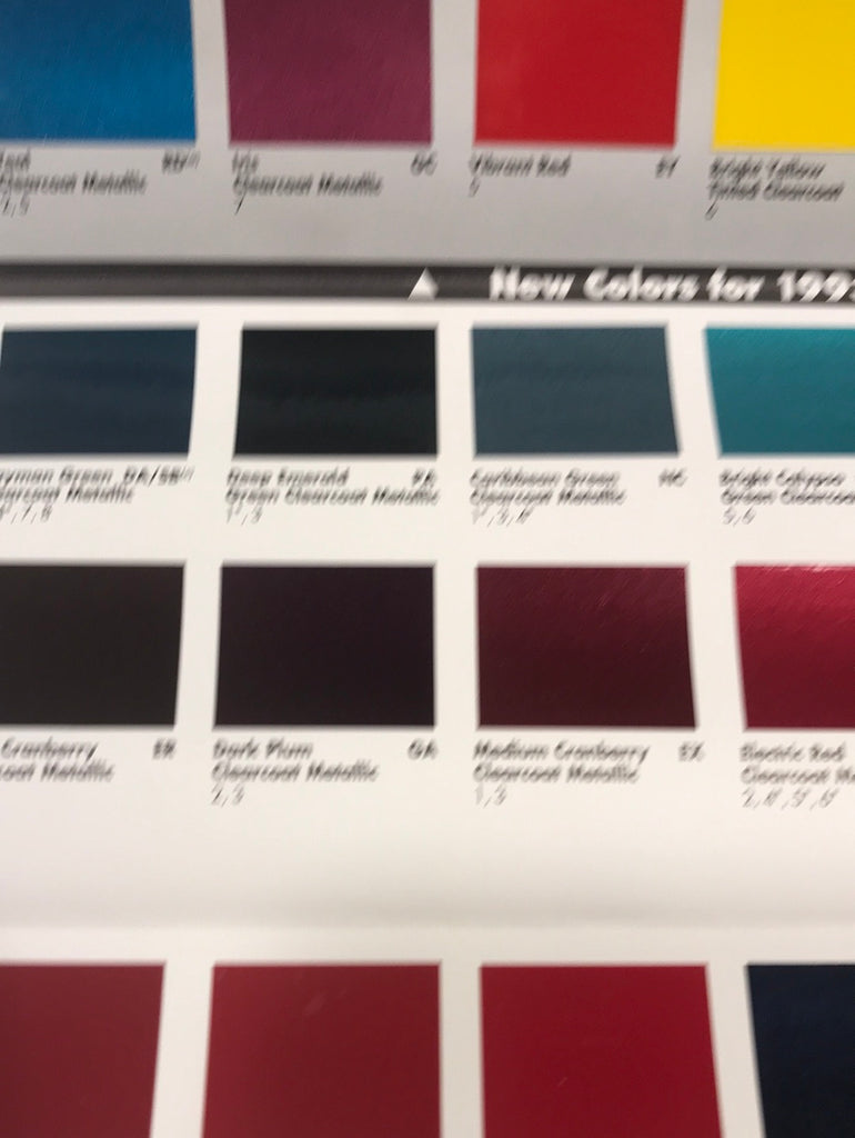 1993 Ford Passenger Car Exterior Colors pamphlet – Andrew's Automotive ...